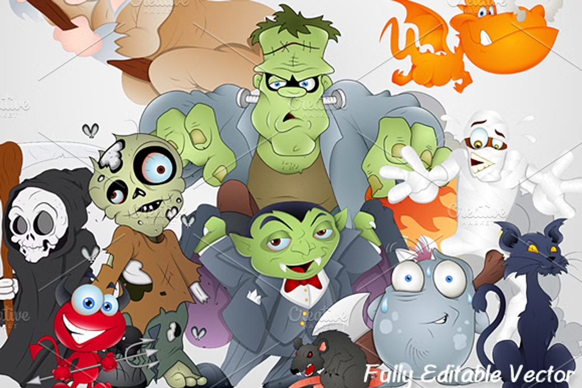 All Monsters Family ~ Halloween ! - Creative Market