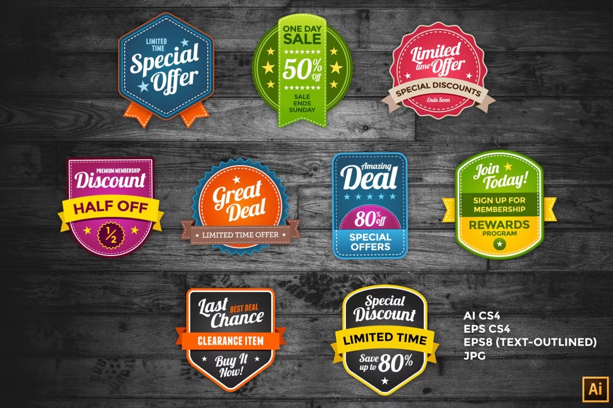 Sales Badges - Creative Market